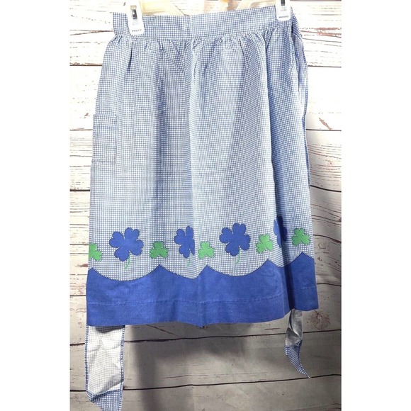 Unbranded | Kitchen | Vintage Blue White Gingham Check Cotton Half ...